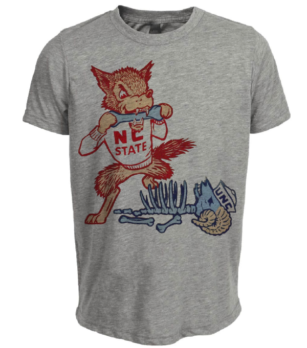 NC State Wolfpack vs. UNC Rameses Retro Rivalry Mascot 1958 Artwork ...