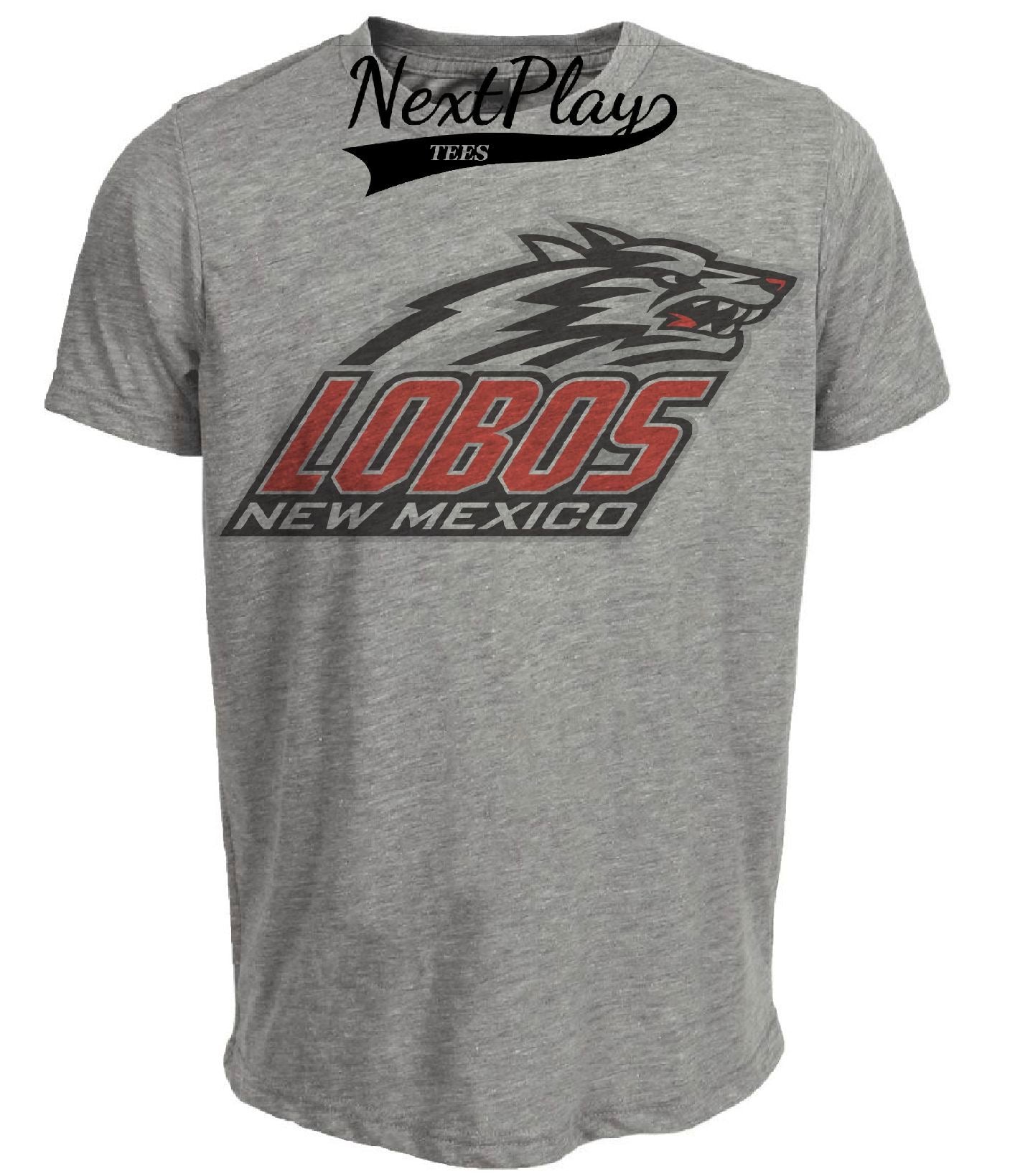 New Mexico Lobos Retro 1993 Artwork Heather Gray Sublimated T-Shirt ...