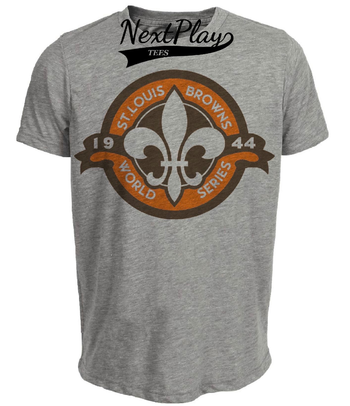 St. Louis Browns Retro World Series Baseball 1944 Artwork Heather Gray ...