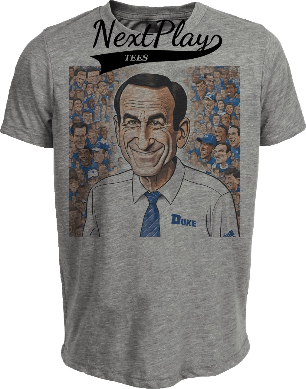 Duke Blue Devils Coach K Caricature Exclusive Retro Basketball Artwork ...