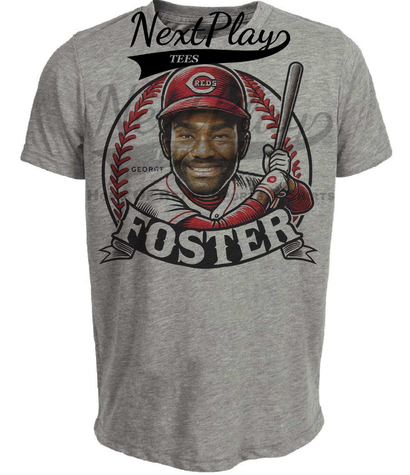 Cincinnati Reds George Foster Exclusive Retro Baseball Artwork Heather ...
