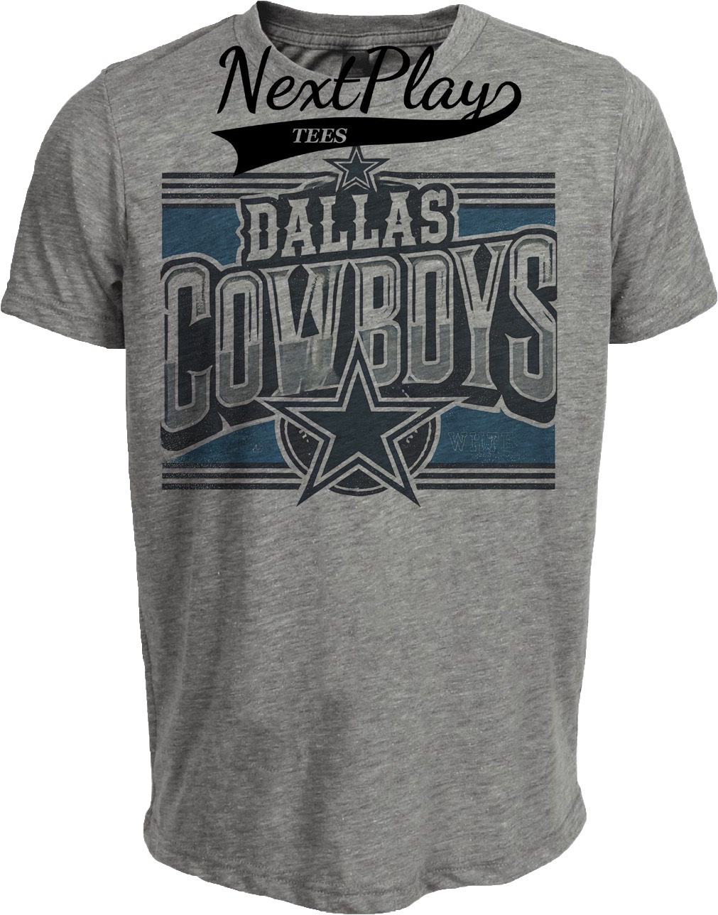 Dallas Cowboys Exclusive Retro Throwback Football Artwork Heather Gray ...