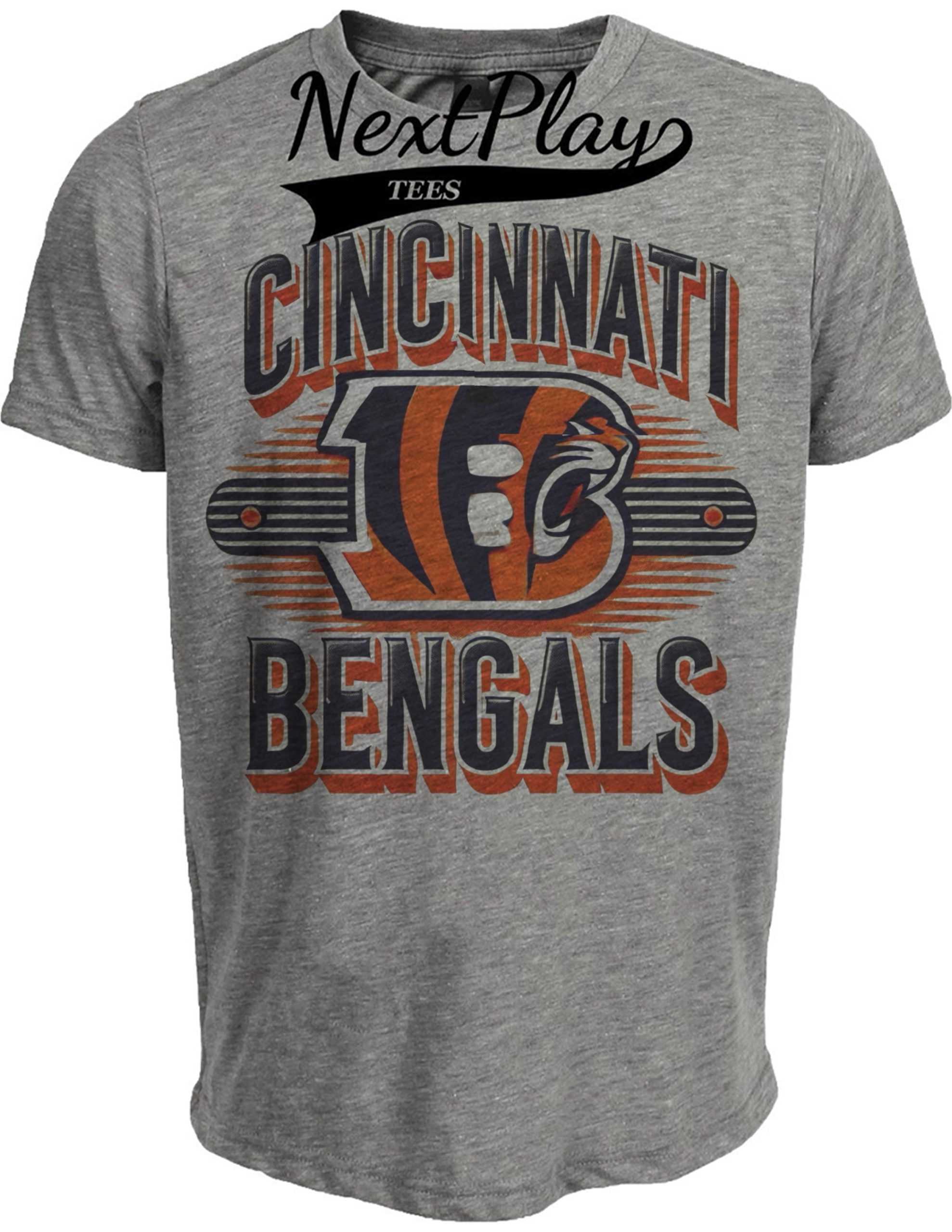 Cincinnati Bengals Exclusive Retro Football Team Logo Artwork Heather ...