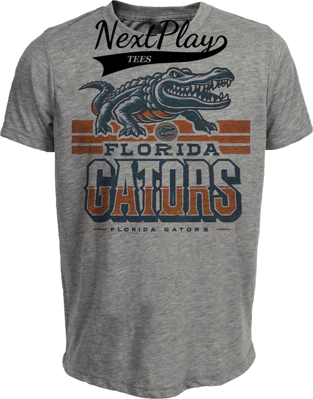 Florida Gators Exclusive Retro Team Artwork Heather Gray Sublimated T ...