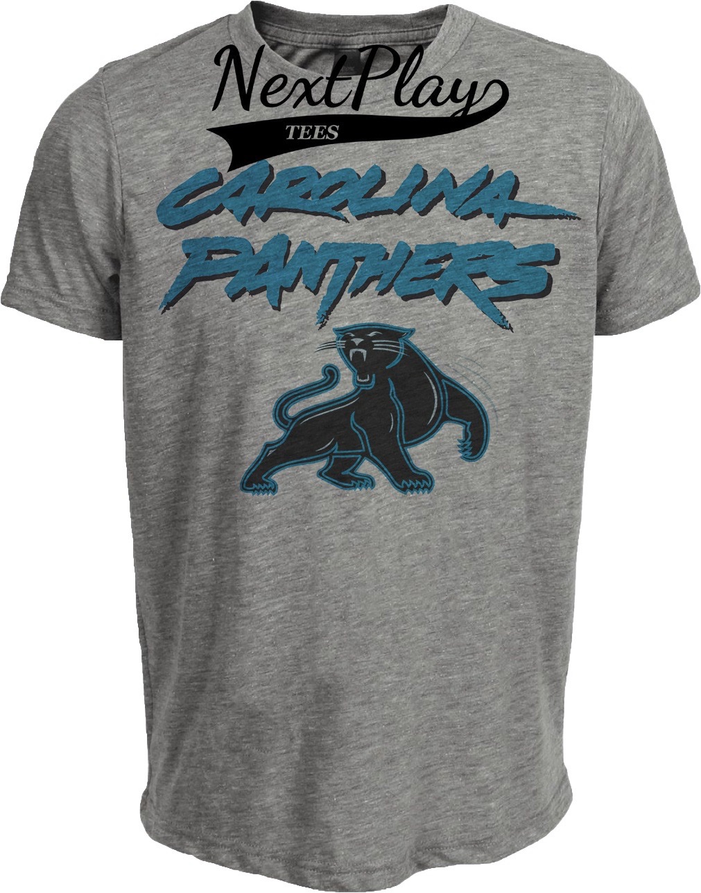Carolina Panthers Retro Football Mascot 1998 Artwork Heather Gray ...