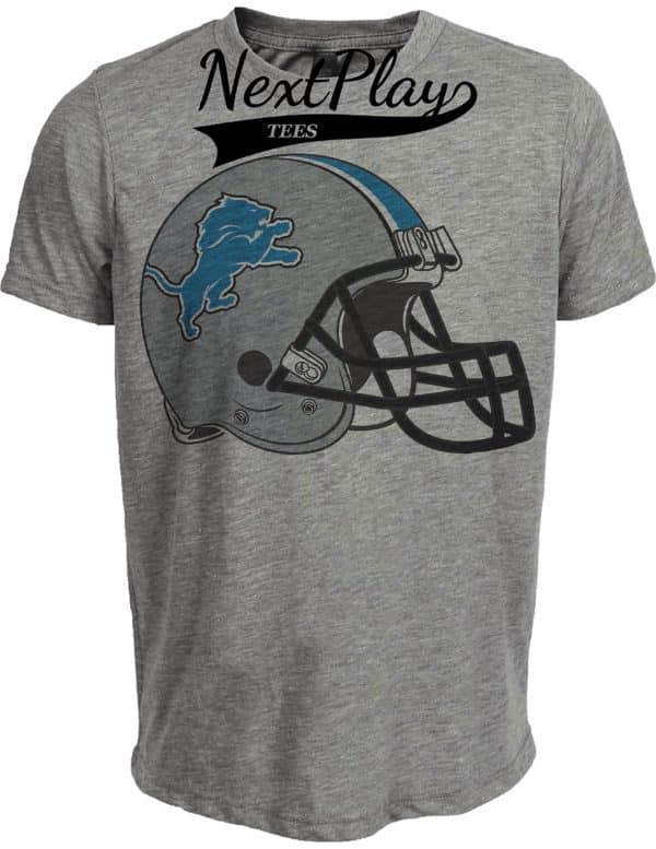 Detroit Lions Retro Football Helmet 1995 Artwork Heather Gray ...