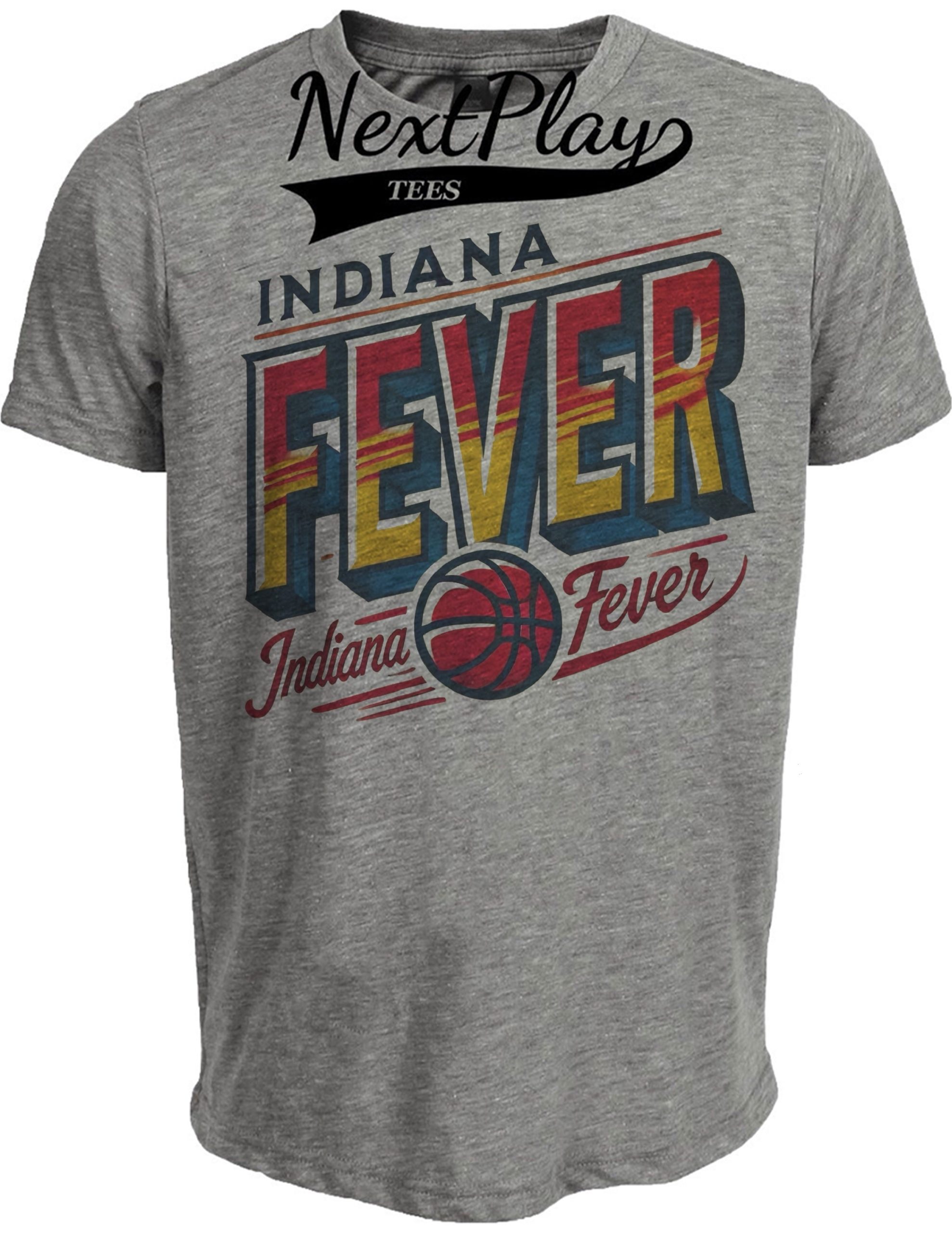 Indiana Fever Exclusive Retro Basketball Artwork Heather Gray ...