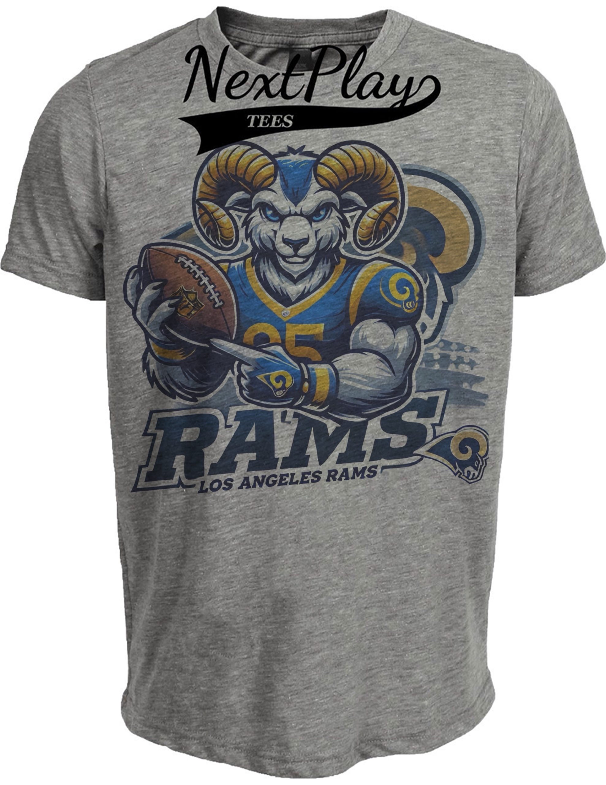 Los Angeles Rams Exclusive Retro Football Rampage Mascot Artwork ...