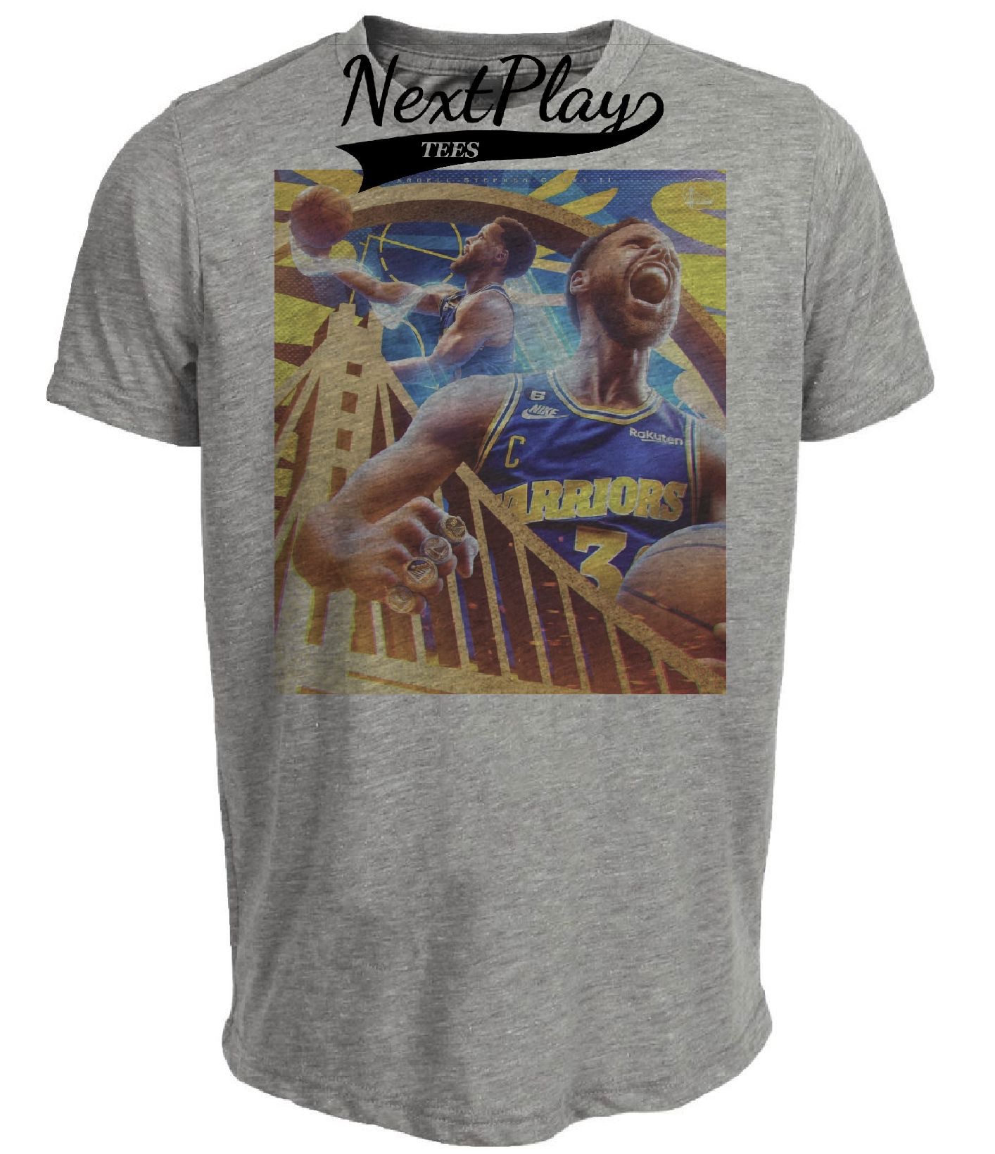 Golden State Warriors Steph Curry Exclusive Retro Basketball Artwork ...