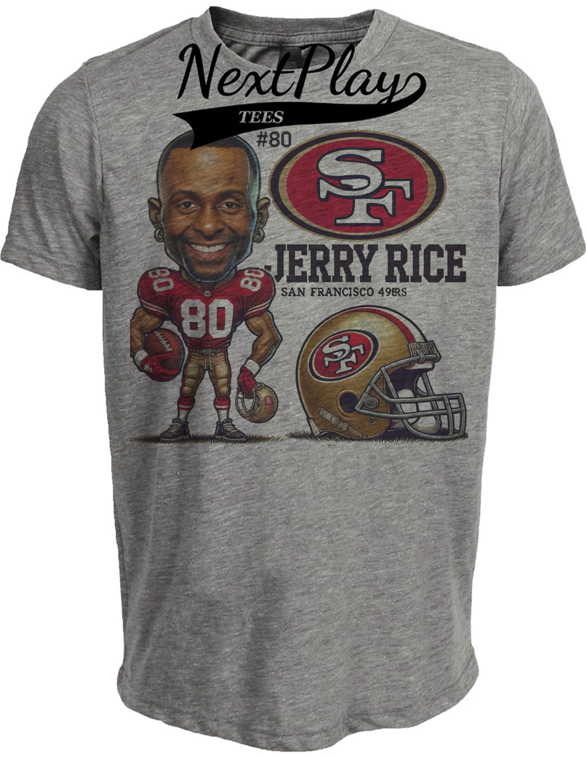 San Francisco 49ers Jerry Rice Exclusive Retro Football 1989 Artwork ...