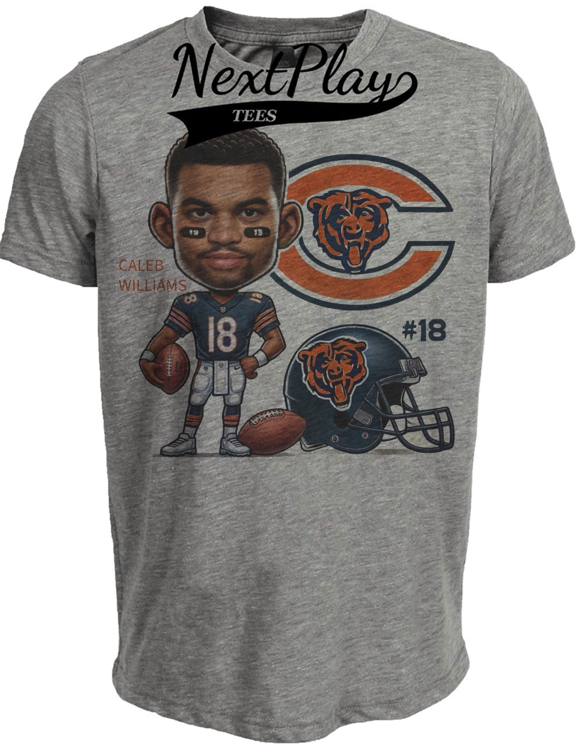 Chicago Bears Caleb Williams QB RC Exclusive Retro Football Artwork ...