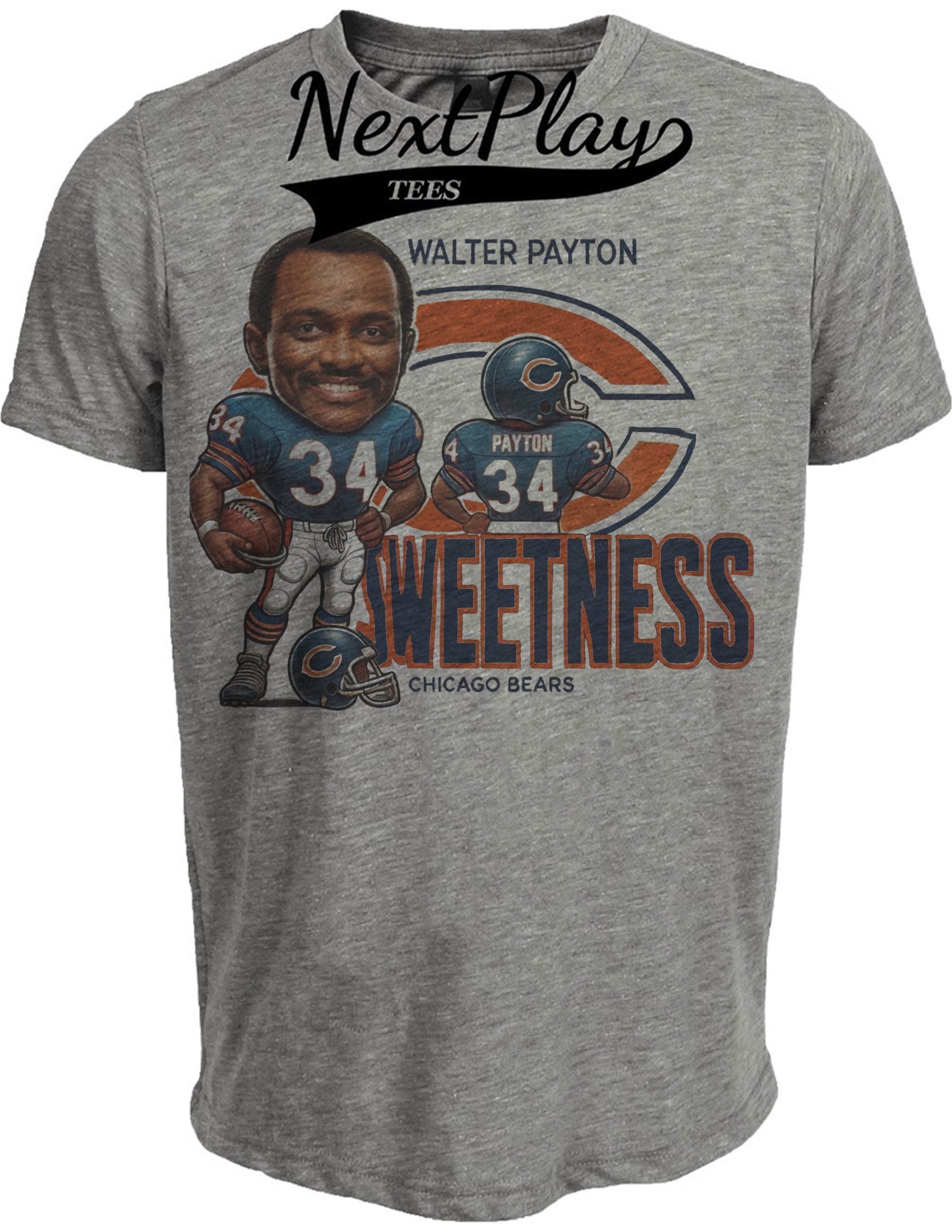 Chicago Bears Walter Payton Sweetness RB Exclusive Retro Football 1985 ...