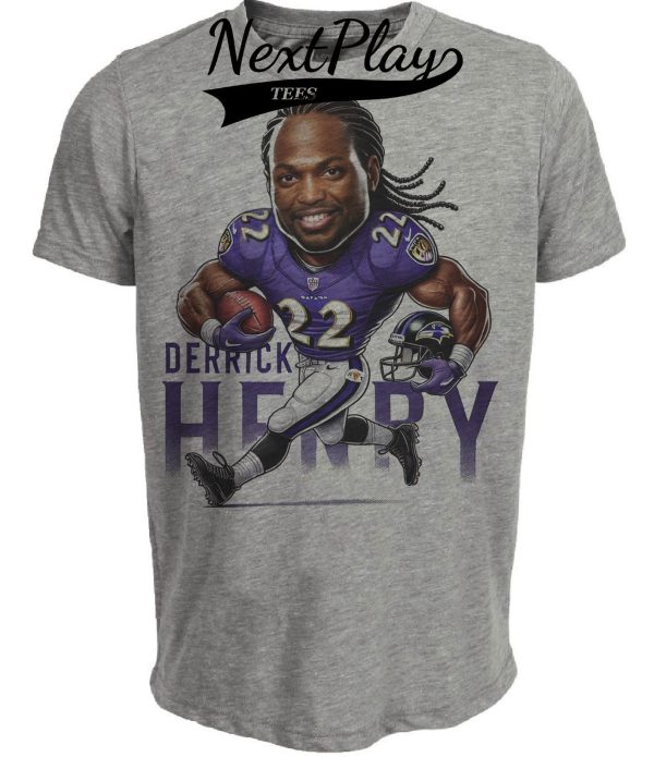 Baltimore Ravens Derrick Henry Exclusive Retro Football Artwork Heather ...